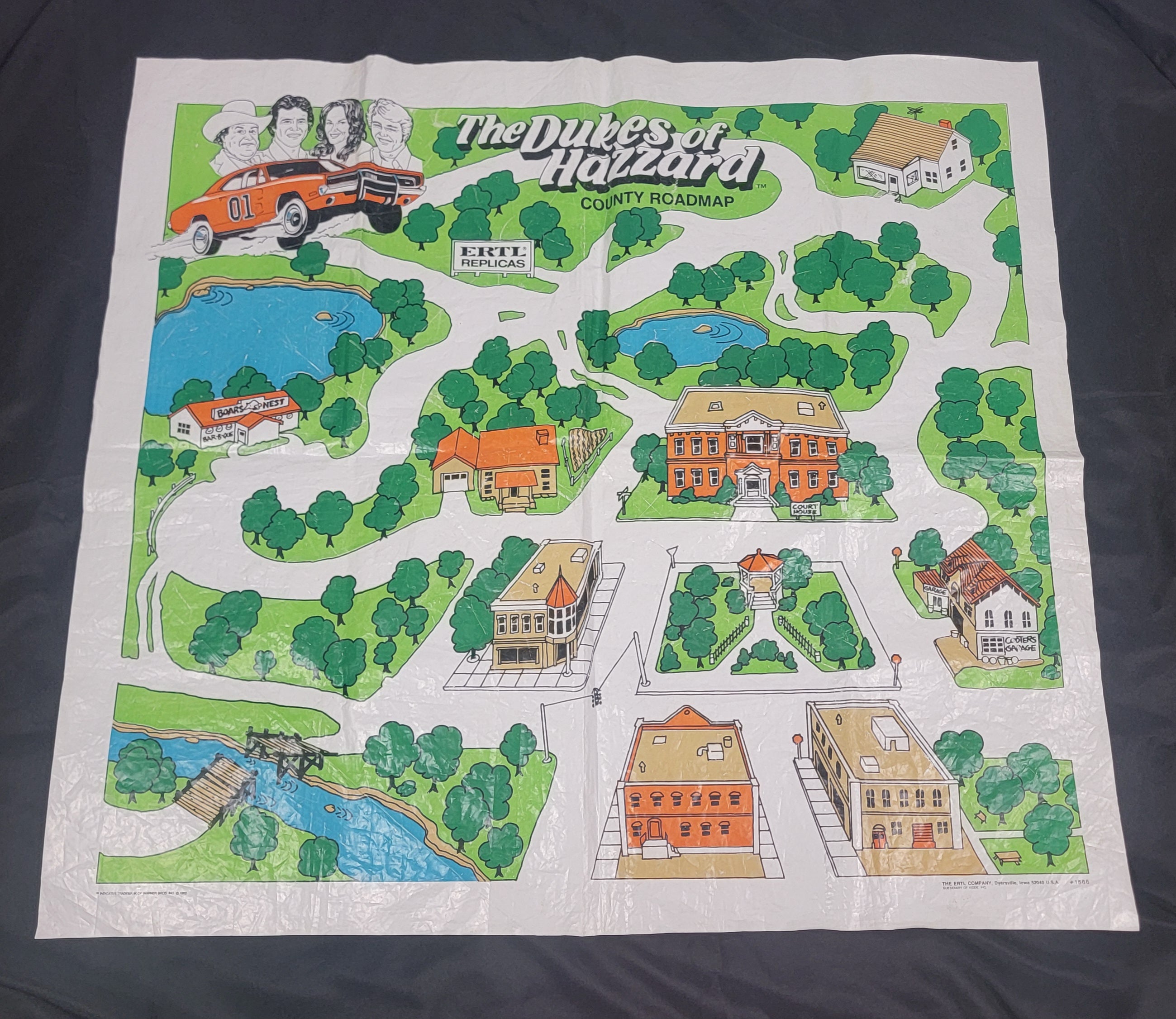Dukes of Hazzard County Road Map - 1982 (2) – Lost Sheep Collectibles